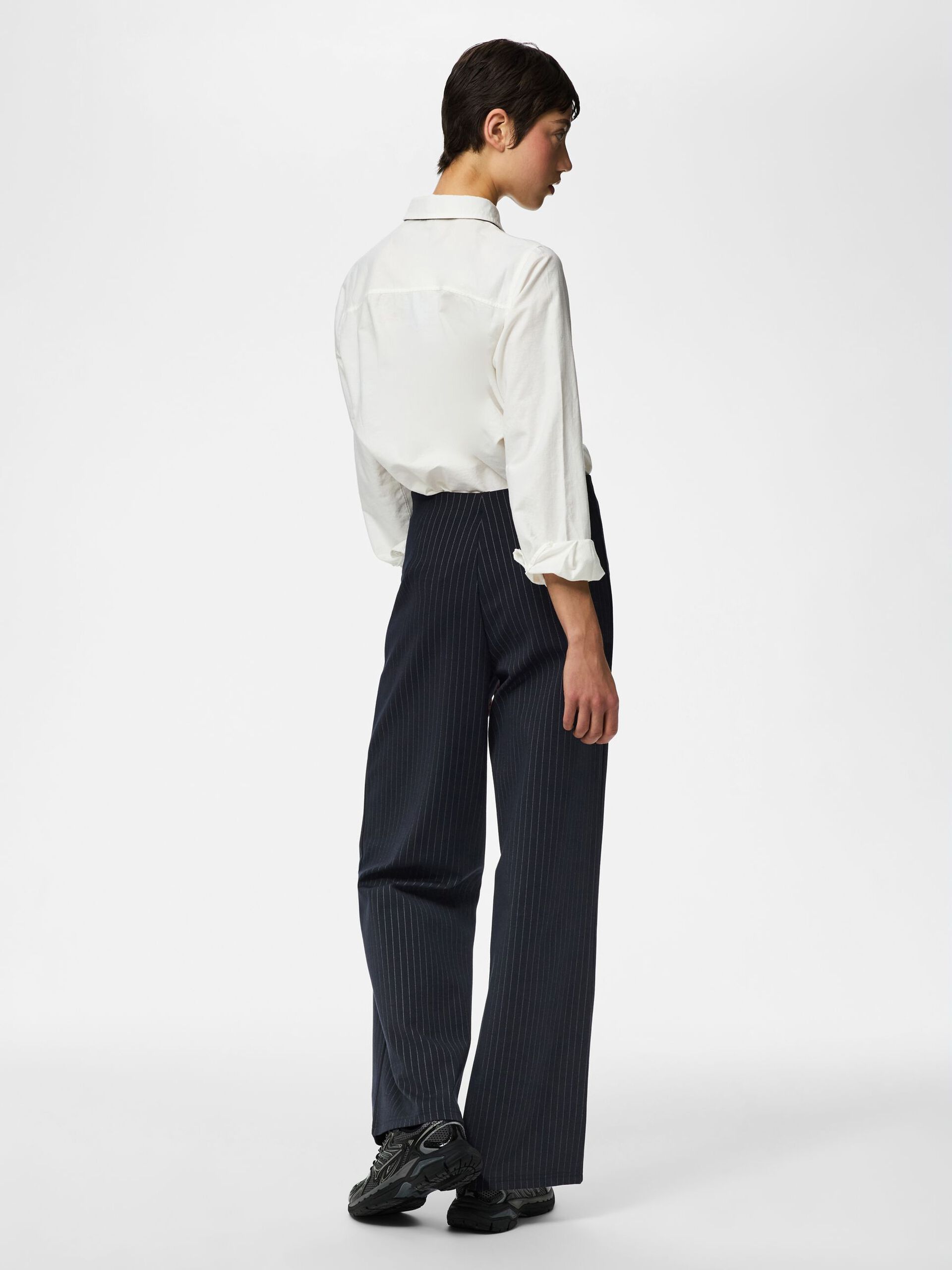 PANTALONES DE PIERNA ANCHA | Azul | PIECES® España