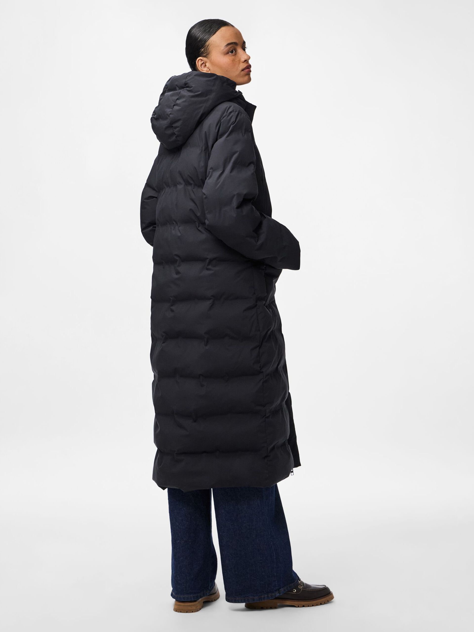 PCNORMA LANG VATTERT JAKKE | Sort | PIECES® Norge