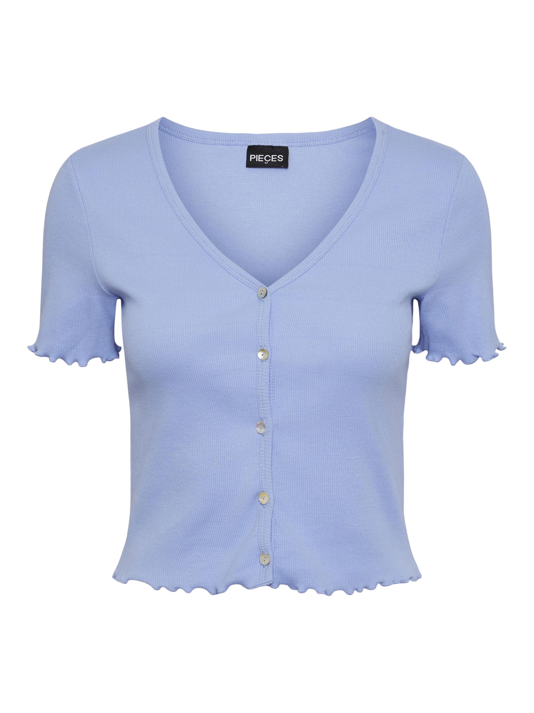 TOP DE MANGA CORTA | Azul | PIECES® España