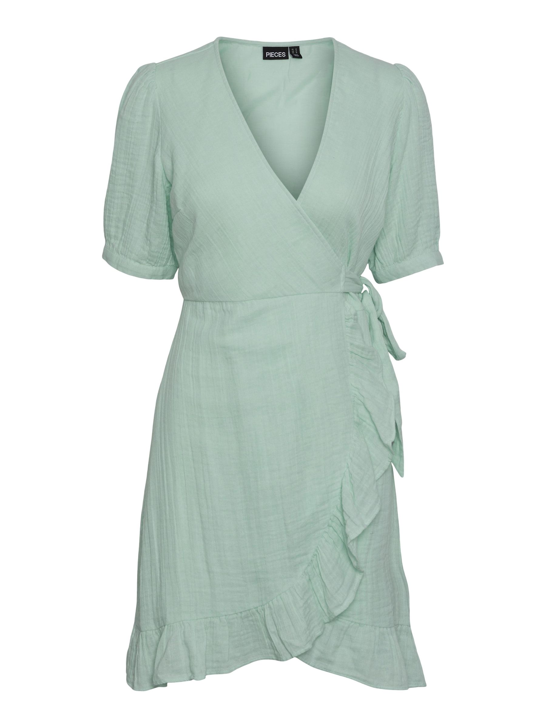 VESTIDO ENVOLVENTE | Azul | PIECES® España