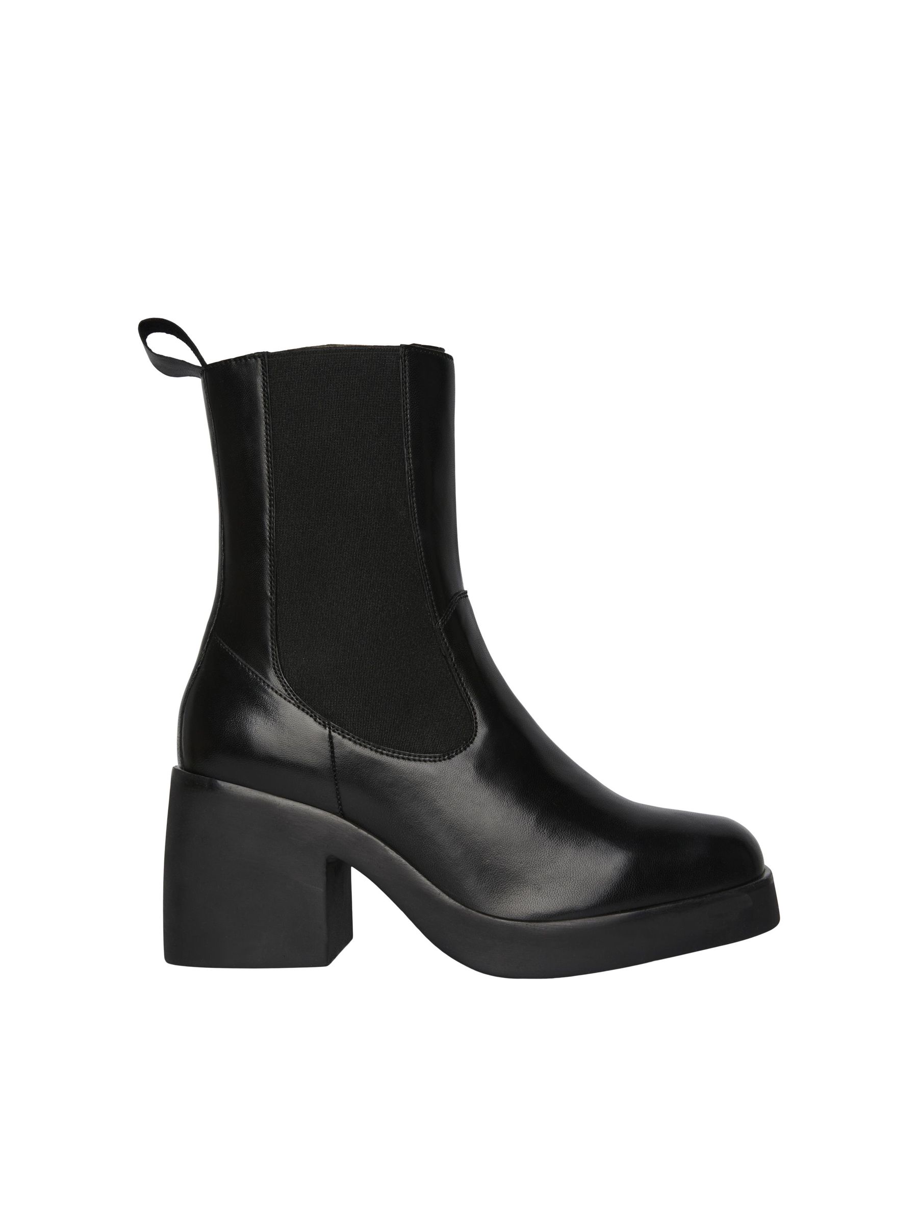 PCJYLLA LEATHER BOOTS | Black | PIECES® Ireland