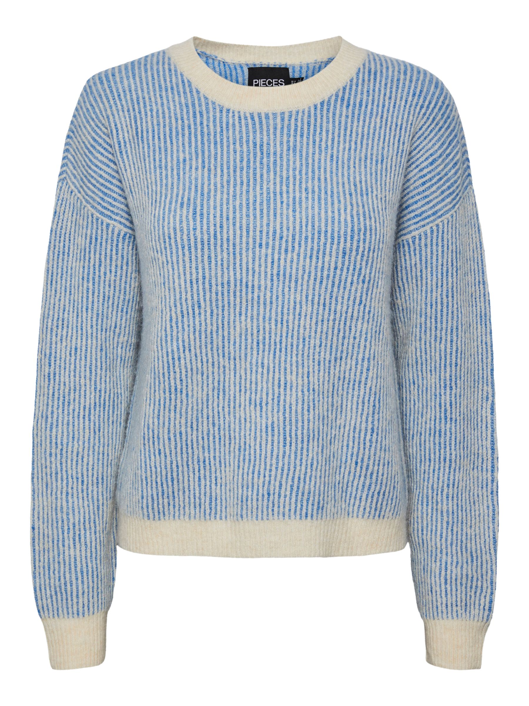 PCKARMEN PULL EN MAILLE | Bleu | PIECES® France