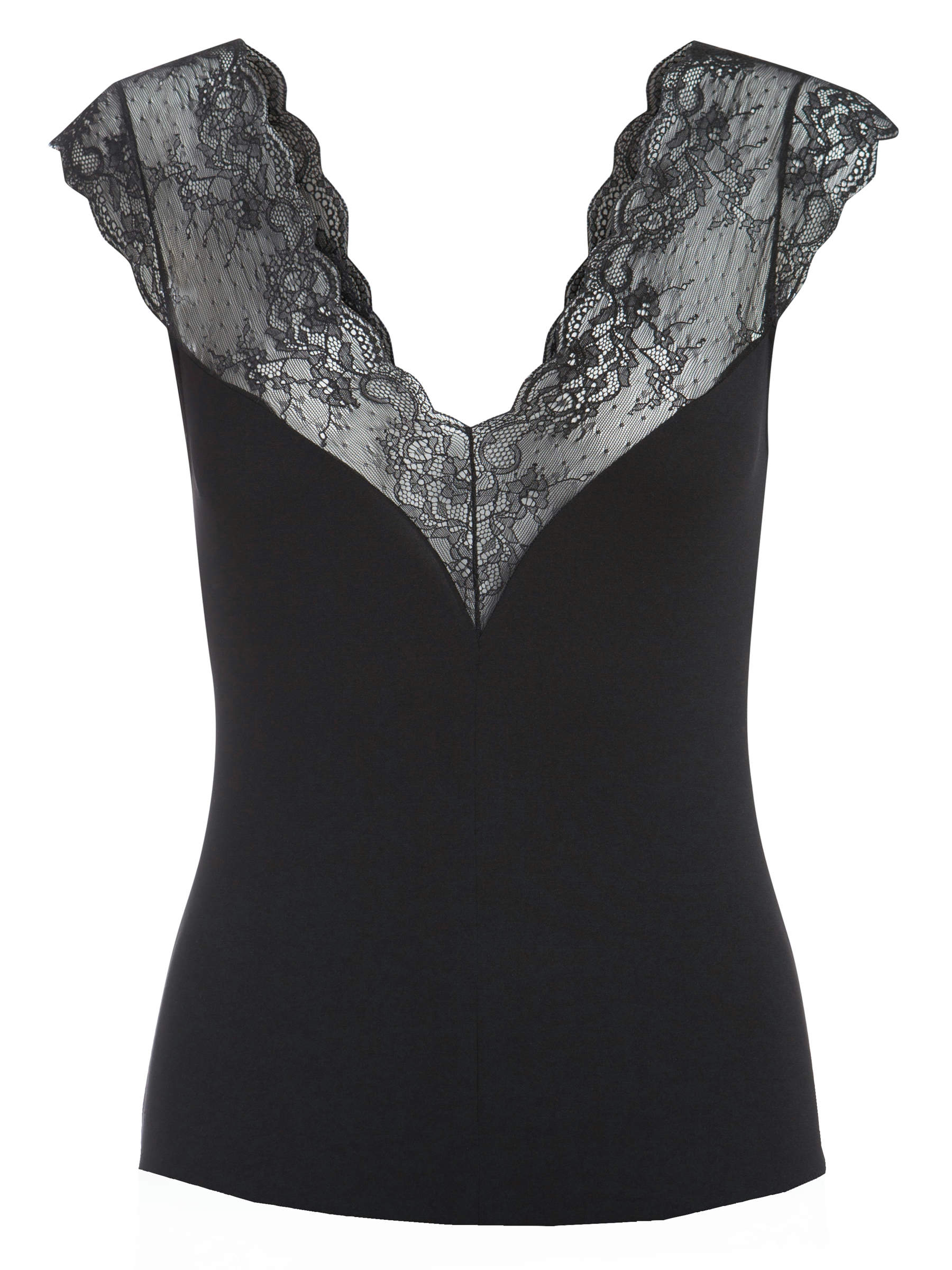 Black LACE SLEEVELESS TOP | Pieces®