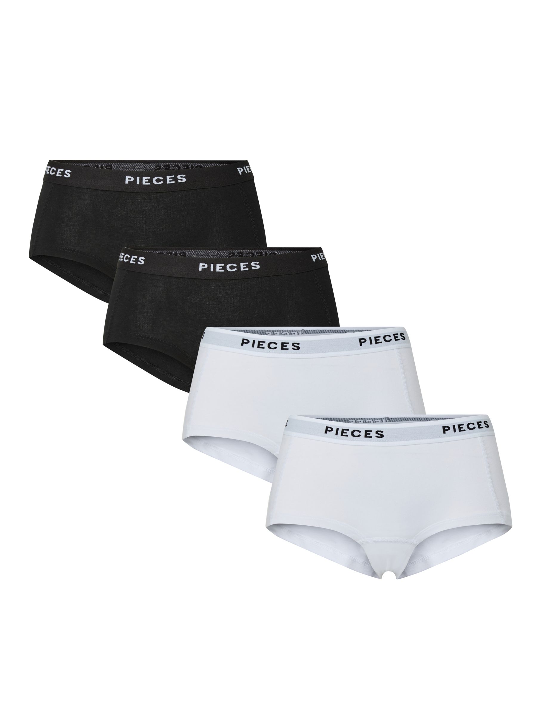PCLOGO LADY BOXER SHORTS | Black | PIECES® UK