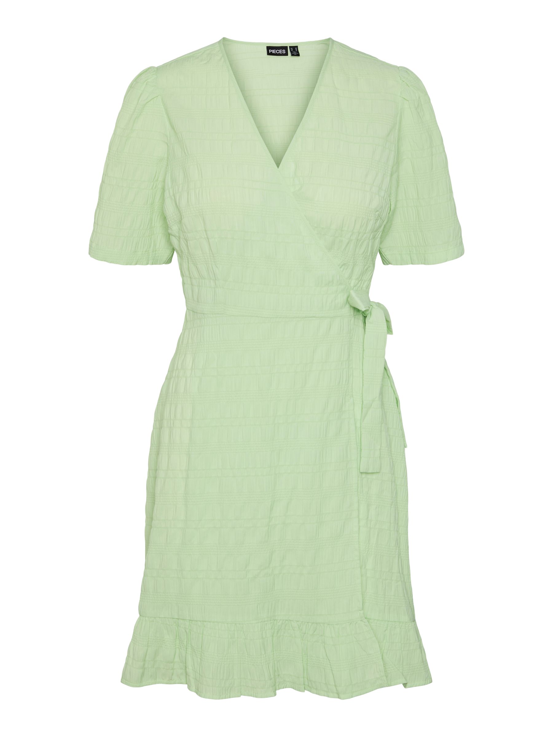 PCLOUISE WRAP DRESS | Green | PIECES® UK