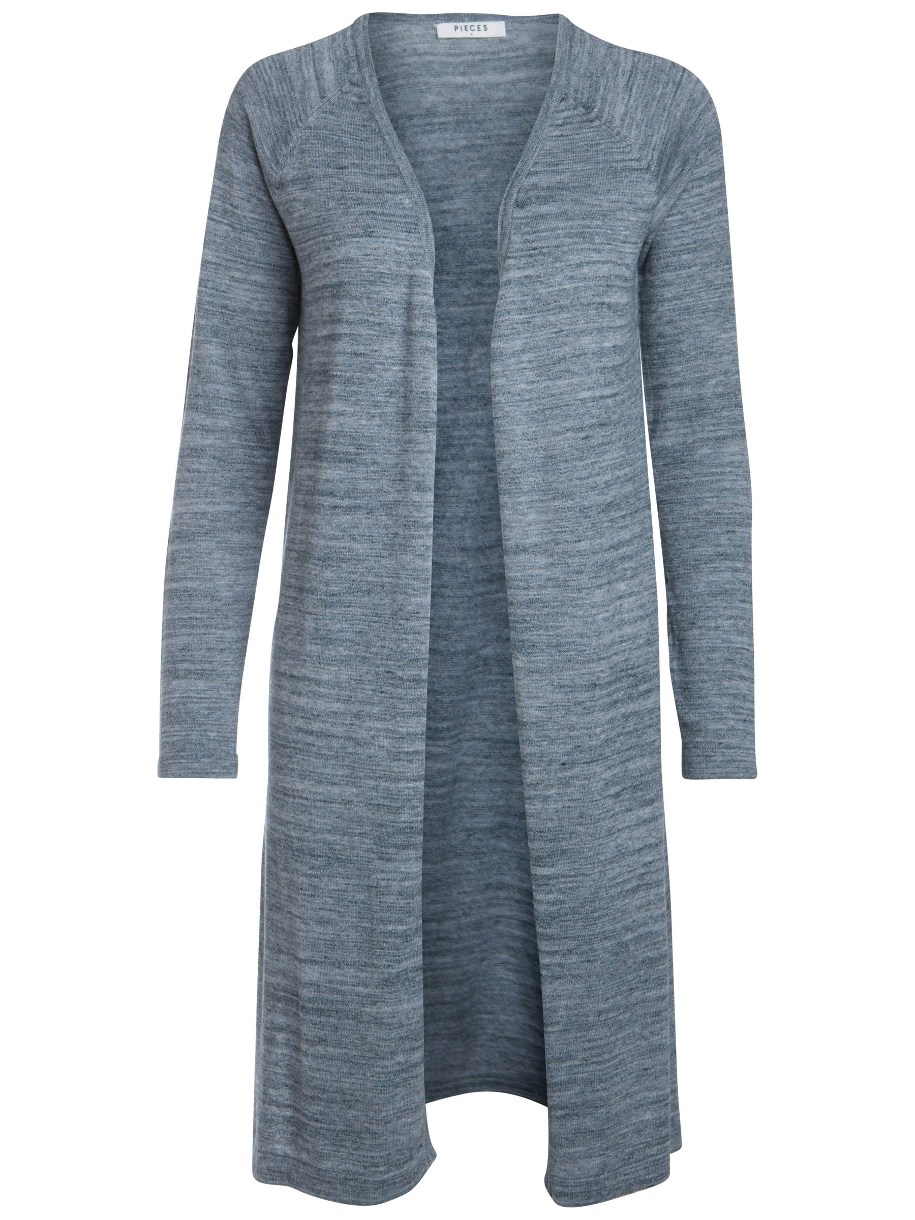 KNITTED LONG CARDIGAN | Blue | PIECES® Netherlands